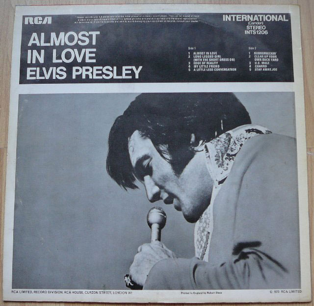Elvis Presley Almost In Love Lp Buy From Vinylnet